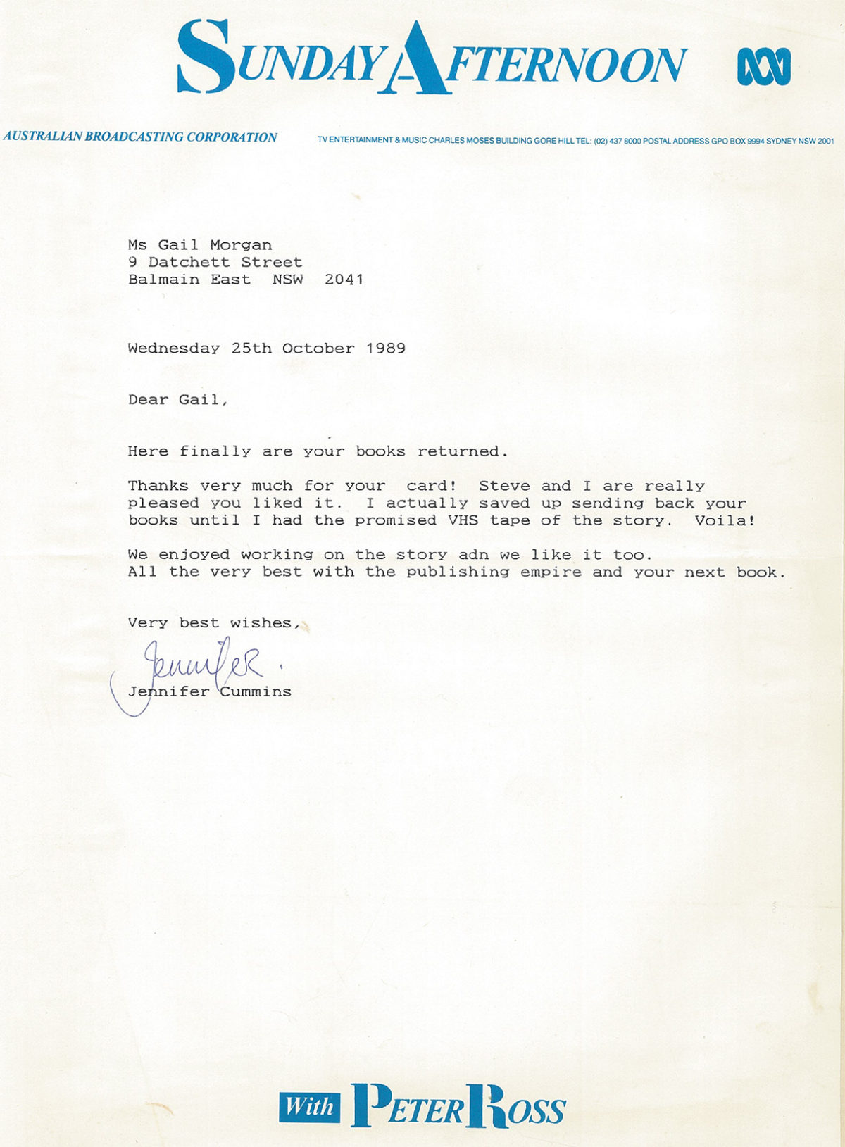 ABC Sunday Afternoon - Gail Morgan